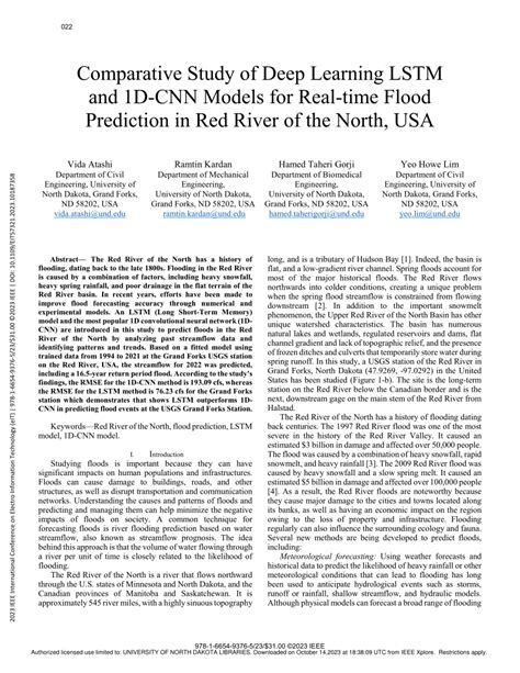 PDF Comparative Study Of Deep Learning LSTM And D CNN Models For Real Time Flood Prediction
