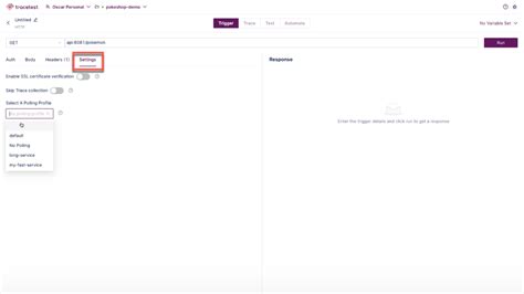 Polling Profiles Tracetest Docs