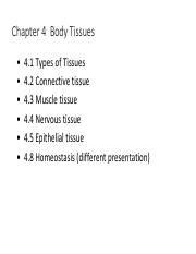 Understanding Body Tissues: Types, Functions, and Structures | Course Hero