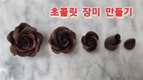 초콜릿 장미 발렌타인데이 플라스틱초콜릿 만들기 제과기능장품목 Chocolate Rose Youtube