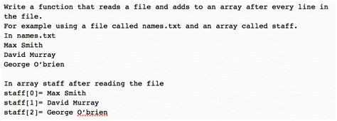 Solved In C How To Read To A File And At That Data To An Chegg