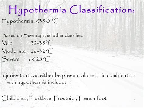 Hypothermia