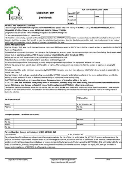 Inheritance Printable Disclaimer Form