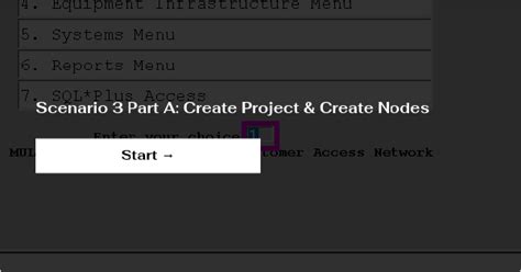Scenario 3 Part A Create Project And Create Nodes