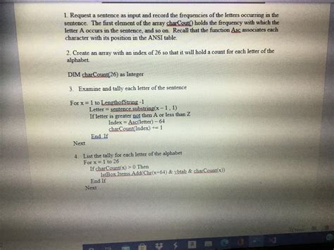 Solved Visual Basic NET Programming Challenge Aray Exercise Chegg