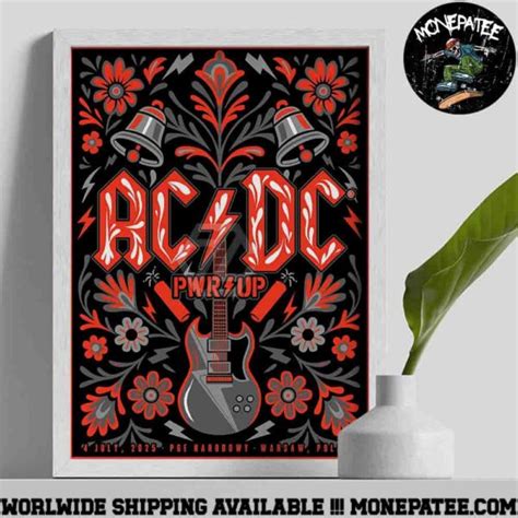 AC DC PWR UP World Tour Concert Poster In Warsaw At PGE Narodowy On July Home Decor