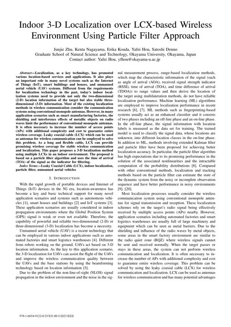pdf indoor 3 d localization over lcx based wireless environment using