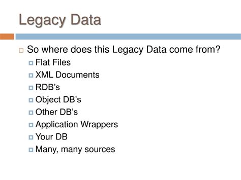 Ppt Getting Unstuck Working With Legacy Code And Data Powerpoint