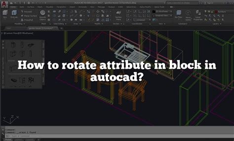 how to rotate attribute in block in autocad caddikt