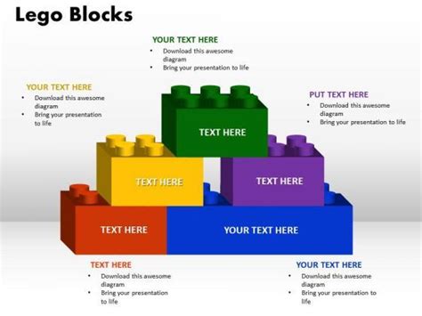 Lego Block Powerpoint Template Steps