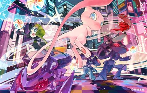 Mew Meloetta Meloetta Oricorio And Genesect Pokemon Drawn By
