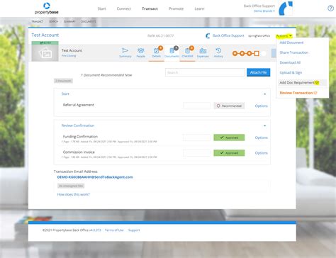 Add Document Requirements To An Individual Transaction Workspace