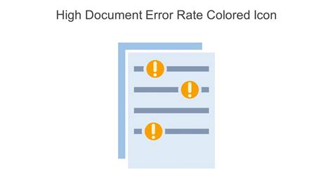 High Document Error Rate Colored Icon In Powerpoint Pptx Png And