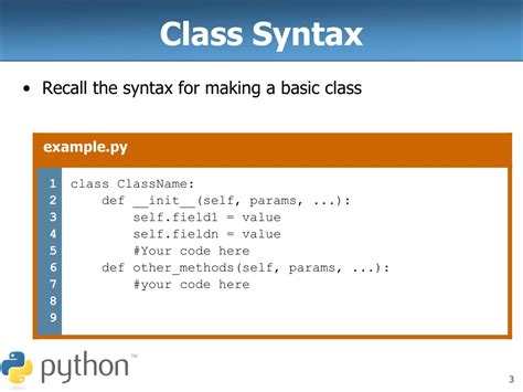 Ppt Python Classes Overview Syntax Inheritance Commenting And