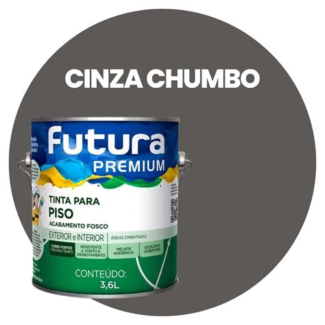 Tinta Para Piso E Calçadas Cinza Chumbo 3 6l Futura Novauto Tintas