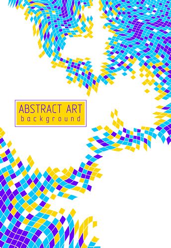 모자이크 아트 추상 배경 벡터 3d 차원 기하학적 디자인 제목 및 텍스트 복사 공간 레이아웃 템플릿으로 예술 그림 포스터 배너 광고 안내 책자에 대 한 사용 가능 3차원