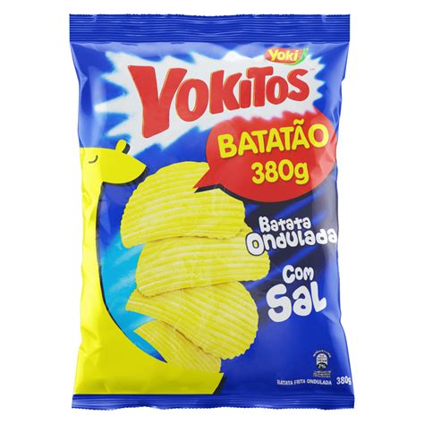 Batata Frita Ondulada Natural Yokitos 380g Compre Online E Receba Em