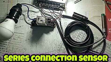 Series Connection Of Pnp Proximity Sensor To Relay Proximity Sensor Connection Youtube