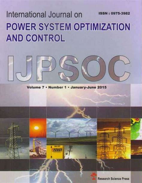 buy international journal on power system optimization and control