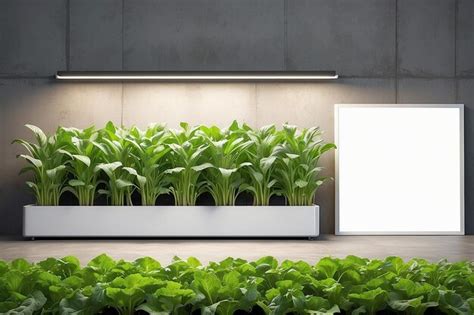 Premium Photo Vertical Farming Info Board Mockup Customize Your Design