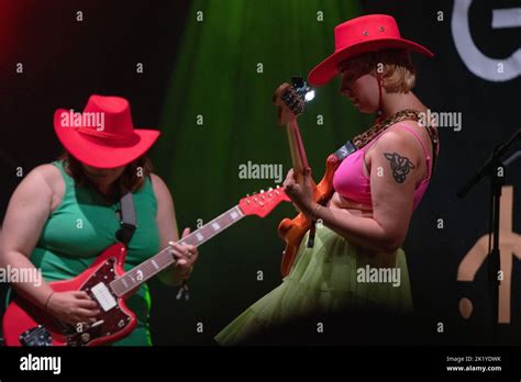 Gwenllian Anthony And Hollie Singer Of Adwaith Play Walled Garden At Green Man 2022 Music