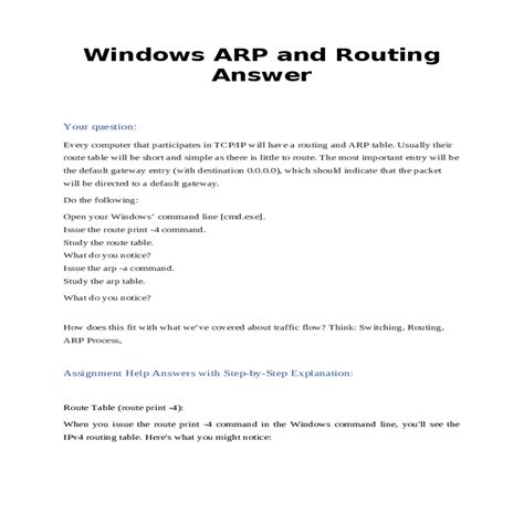 You See The Arp Address Resolution Protocol Table