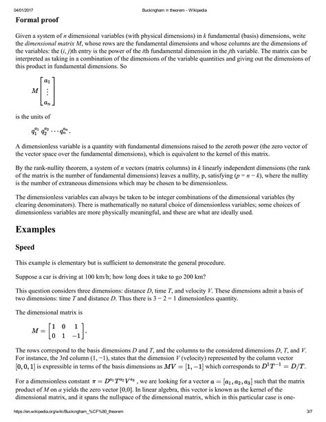 Buckingham π Theorem Wikipedia Pdf Physics Science Buckingham π Theorem Wikipedia Pdf Physics Science