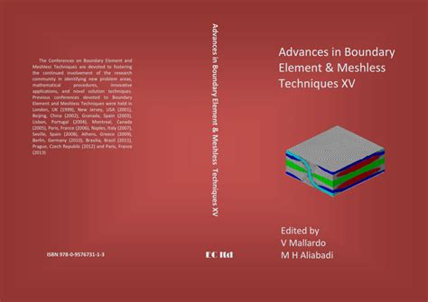 Pdf Advances In Boundary Element And Meshless Techniques Xv