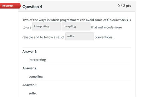 Solved Two Of The Ways In Which Programmers Can Avoid Some Chegg