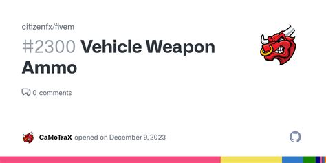 Vehicle Weapon Ammo · Issue 2300 · Citizenfxfivem · Github