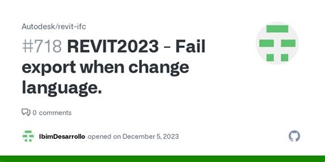 REVIT Fail Export When Change Language Issue Autodesk Revit Ifc GitHub