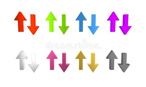 Colorful Arrow Icon Isolated On White Background Direction Arrowhead