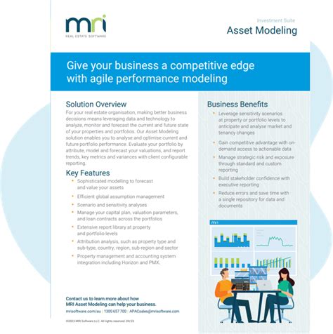 Mri Asset Modeling Datasheet Mri Software Au