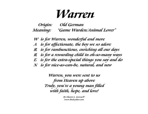 Meaning Of Warren Lindseyboo