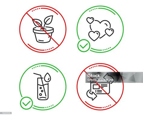 잎 물 유리 및 심장 아이콘을 설정 합니다 웹 사이트 로그인을 새로 고칩니다 식물 소 다 음료 사랑 평가를 성장 벡터 0명에 대한 스톡 벡터 아트 및 기타 이미지 Istock