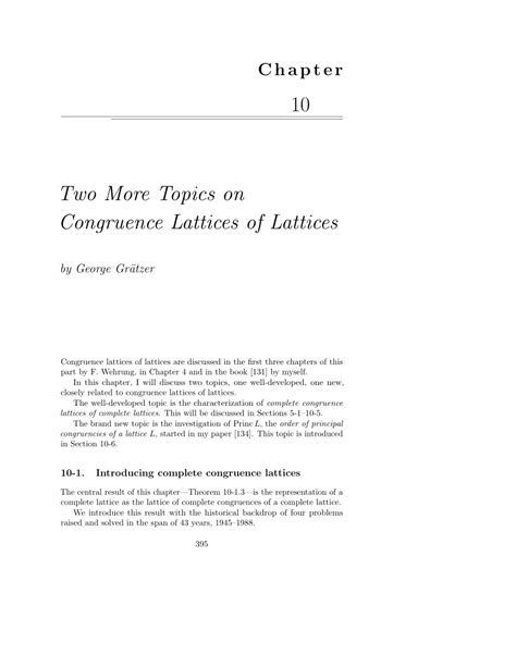 pdf two topics related to congruence lattices of lattices
