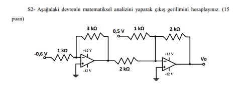 Solved Calculate The Output Voltage By Performing The Chegg