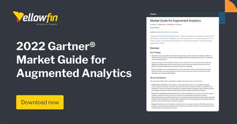 2022 Gartner Market Guide For Augmented Analytics Yellowfin Bi