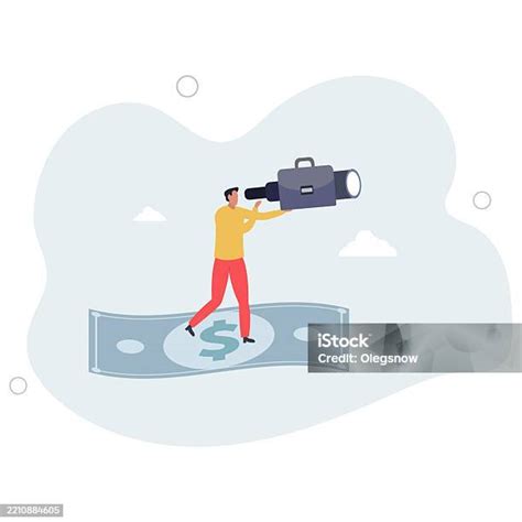 투자 기회 이익 또는 재정적 인 성장 개념을 만들기 위해 비전을 제시합니다플랫 캐릭터 라이프 검색에 대한 스톡 벡터 아트 및 기타 이미지 Istock