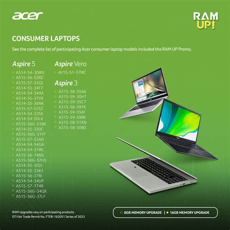 Acer Ram Up Promo Up To Additional Gb Ram Upgrade Promo Villman Computers