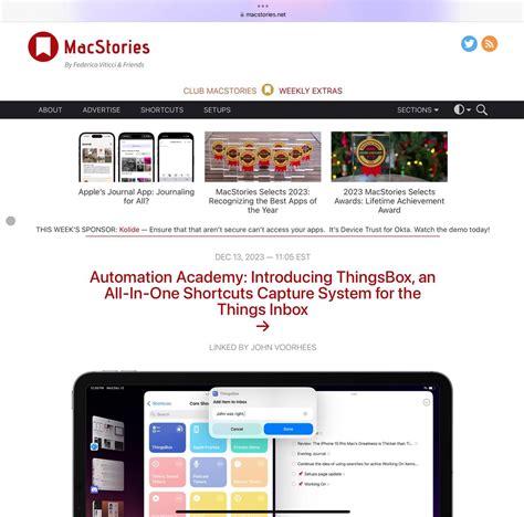 hello tech threads macstories was founded by viticci in 2009 today