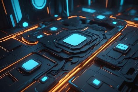 Premium Ai Image 3d Render Abstract Futuristic Background