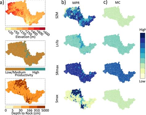 Selected Catchment Attribute Data A And Resultant Parameter Fields
