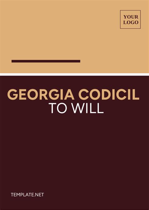 Free Georgia Codicil To Will Template To Edit Online
