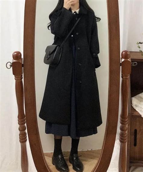 🎄🎁 Ones 기획특가 겨울 교복에 어울리는 싱글 베이직 카라 모직 양모코트 에이블리