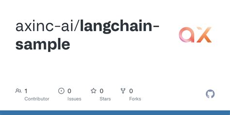 Github Axinc Ai Langchain Sample