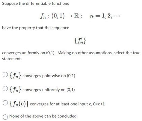 solved suppose the differentiable functions