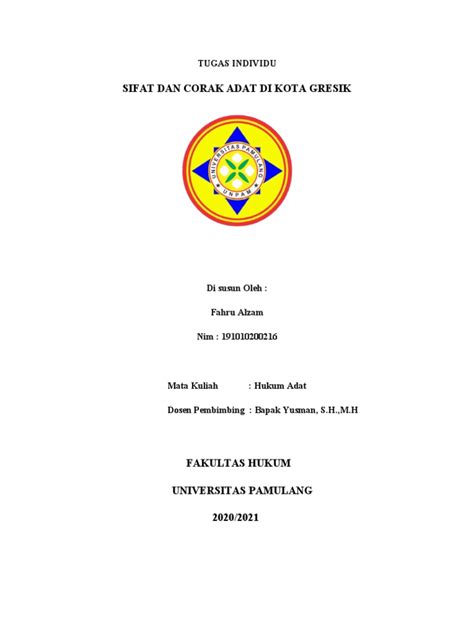 Tugas Individu Alzam Adat Gresik Pdf