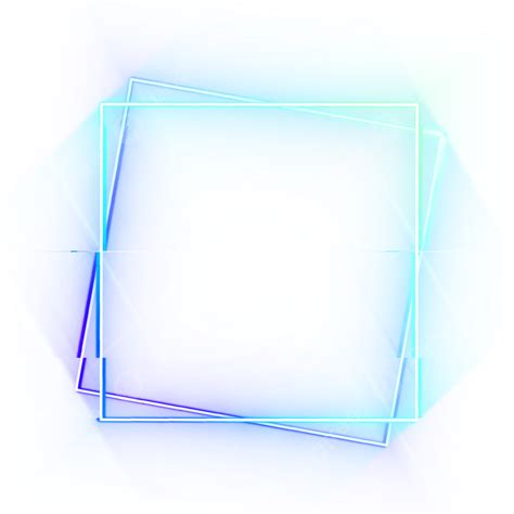 사각형 네온 테두리 파란색 네온 네온 테두리 국경 Png 일러스트 및 Psd 이미지 무료 다운로드 Pngtree