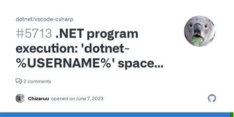 program execution dotnet username space issue in account